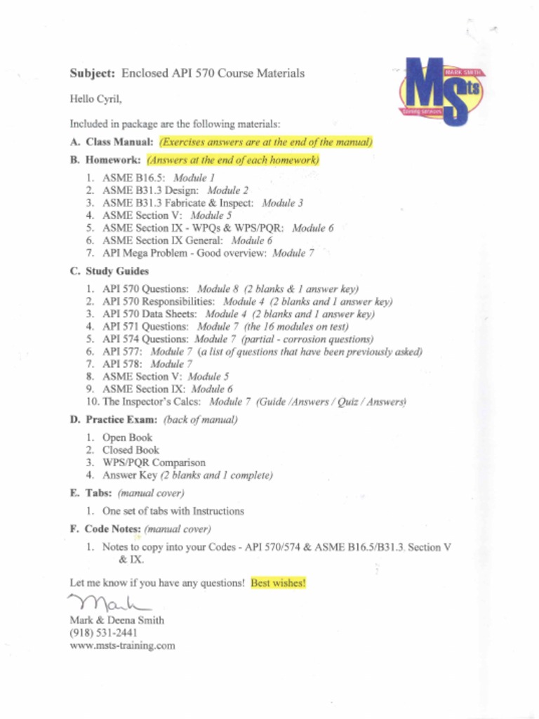 API 570 Training Material - Upload PDF | PDF