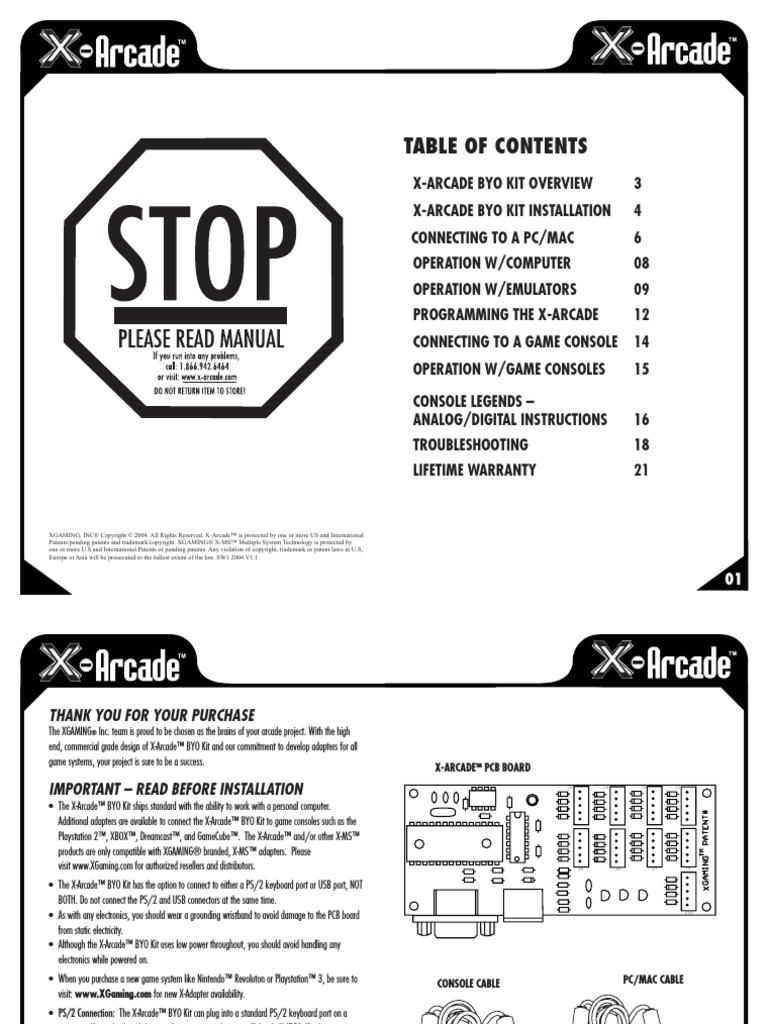 X-Arcade BYO Manual USA PDF | PDF | Computer Keyboard | Personal Computers