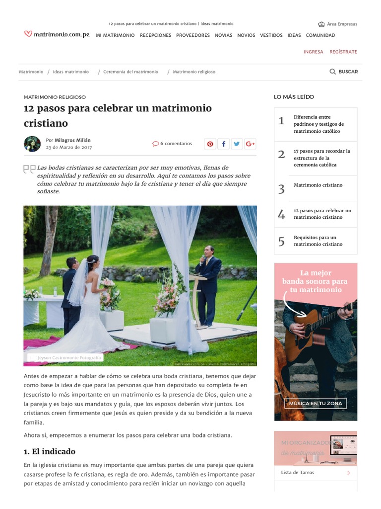 Pasos Para La Ceremonia De Matrimonio Cristiano Pasos Esenciales Para