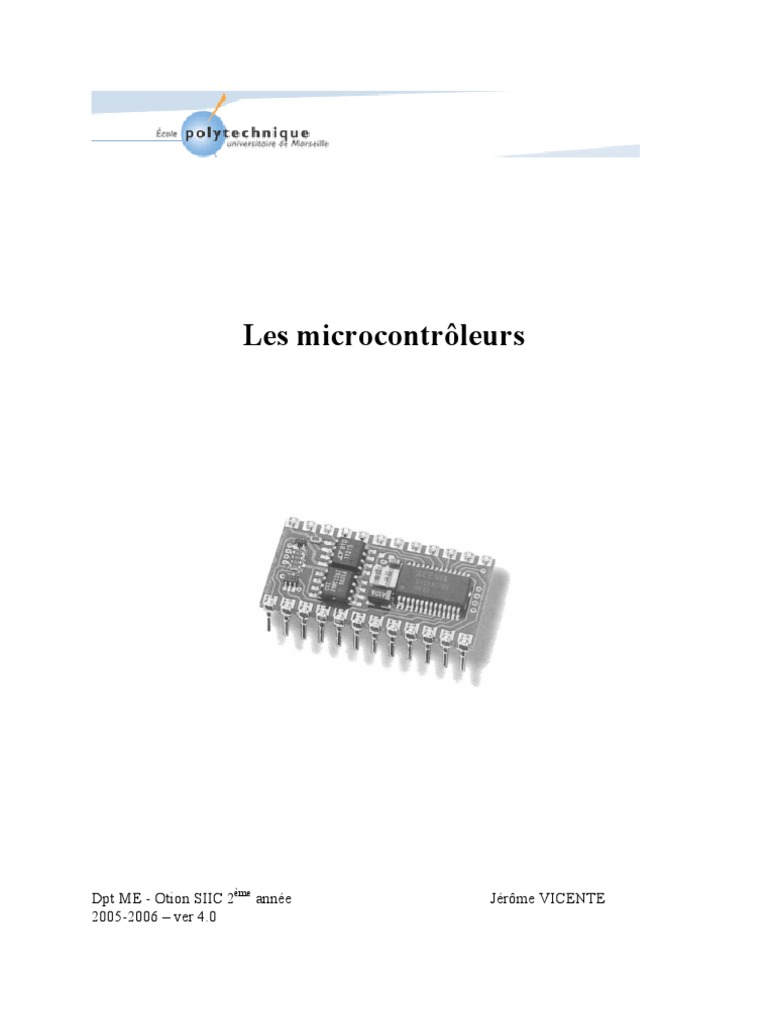 Cours Microcontrol 2005 | PDF | Processeur | Microcontrôleur