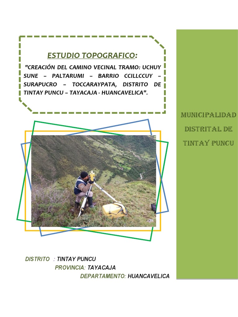 Estudio Topografico | PDF | Topografía | Ciencias de la Tierra