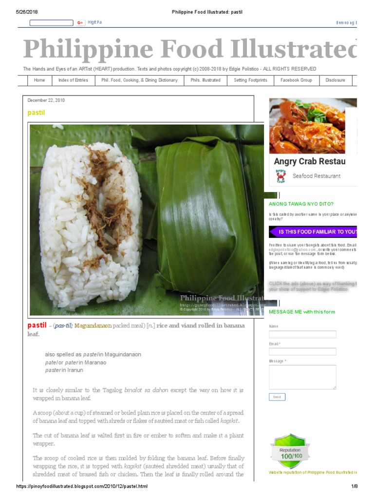 Philippine Food Illustrated_ Pastil | Philippines | Foods