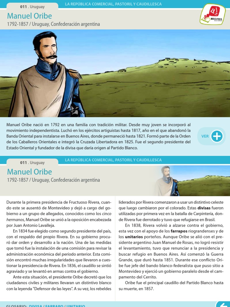 Manuel Oribe: Segundo Presidente de Uruguay | PDF | Argentina | América ...