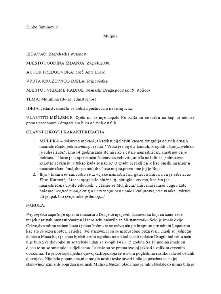 Moja Lektira 3. - Muljika | PDF