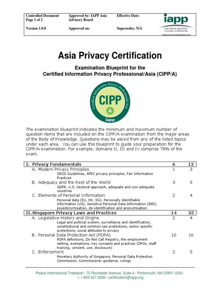CIPP:A Blueprint PDF | PDF | Personally Identifiable Information ...