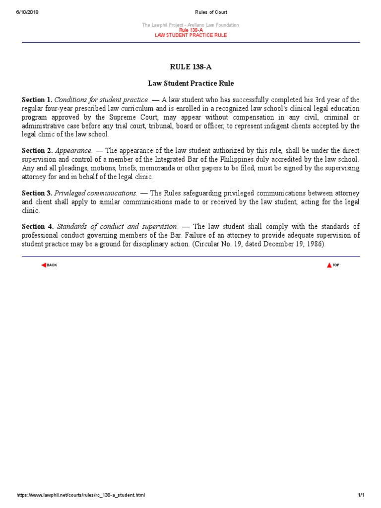 Rules of Court 138-A | PDF