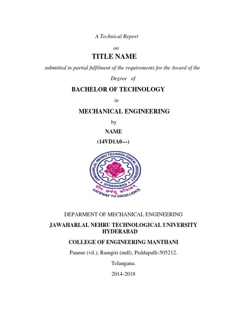 A Technical Report FORMAT | PDF | Qualifications | Science And Technology