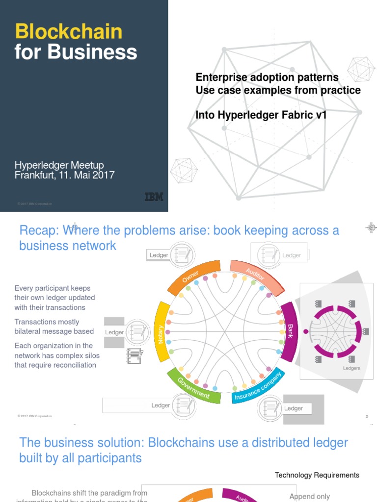 HL Meetup Blockchain IBM Mai V2a-1 PDF | PDF | Information Technology Management | Computing