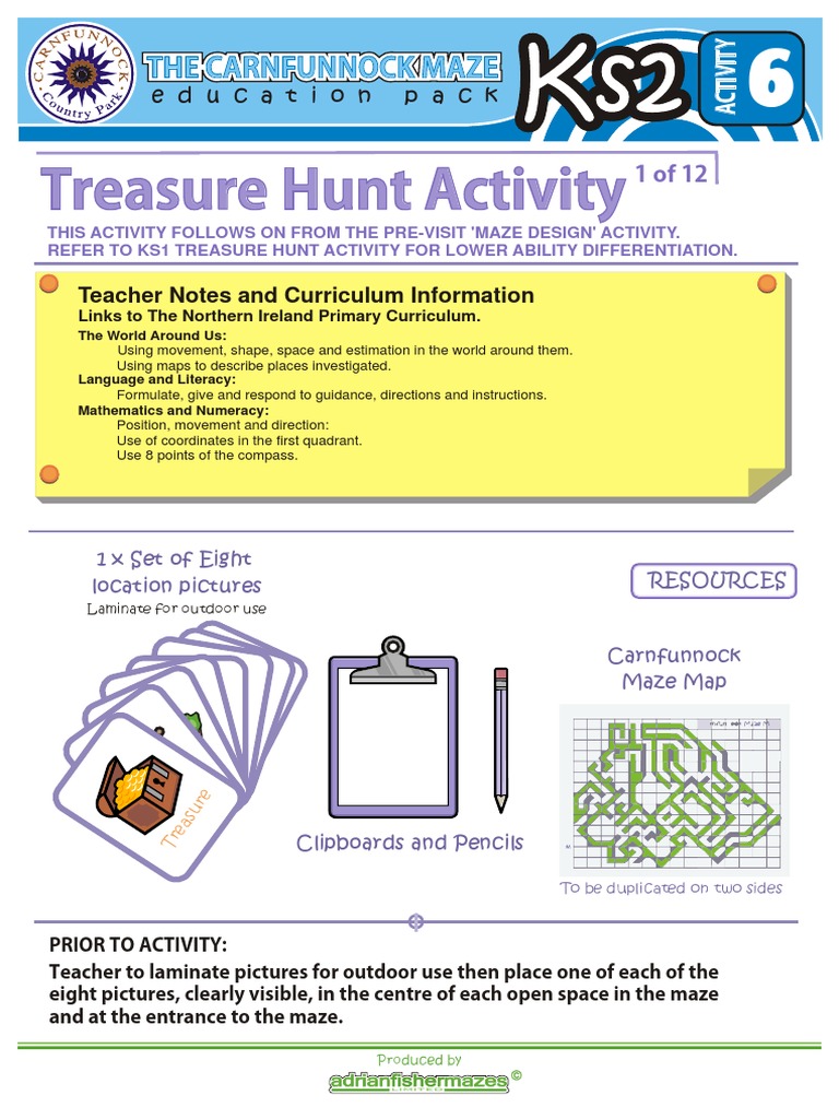 CCP Maze KS2 Activity 6 Treasure Hunt Activity | PDF | Pedagogy ...