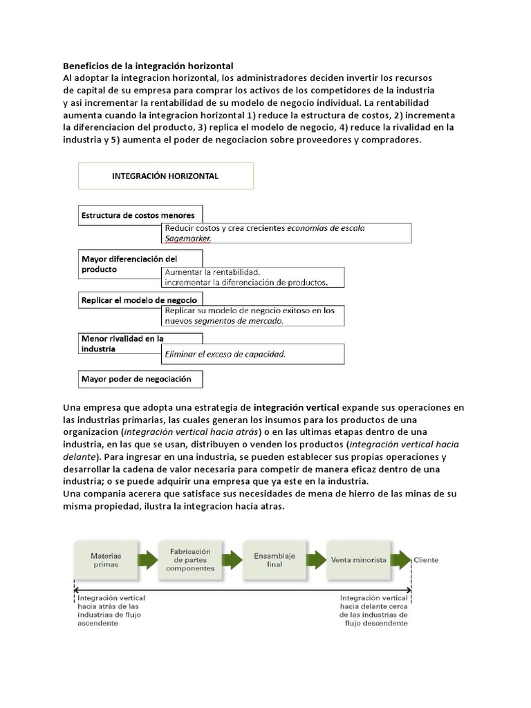 Integración Vertical Vs Integración Horizontal The Blog