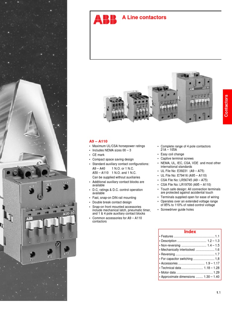 Contactors: Selection 1.4-1.8 | PDF | Electrical Components | Power (Physics)