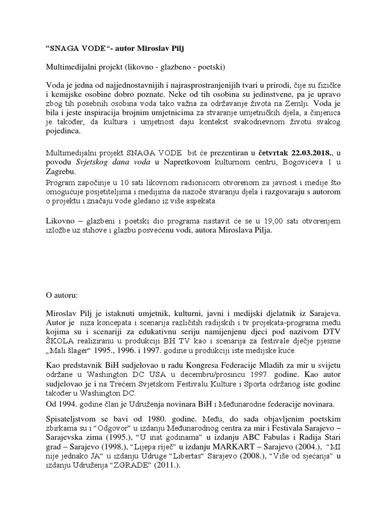 Miroslav Pilj - Snaga Vode | PDF