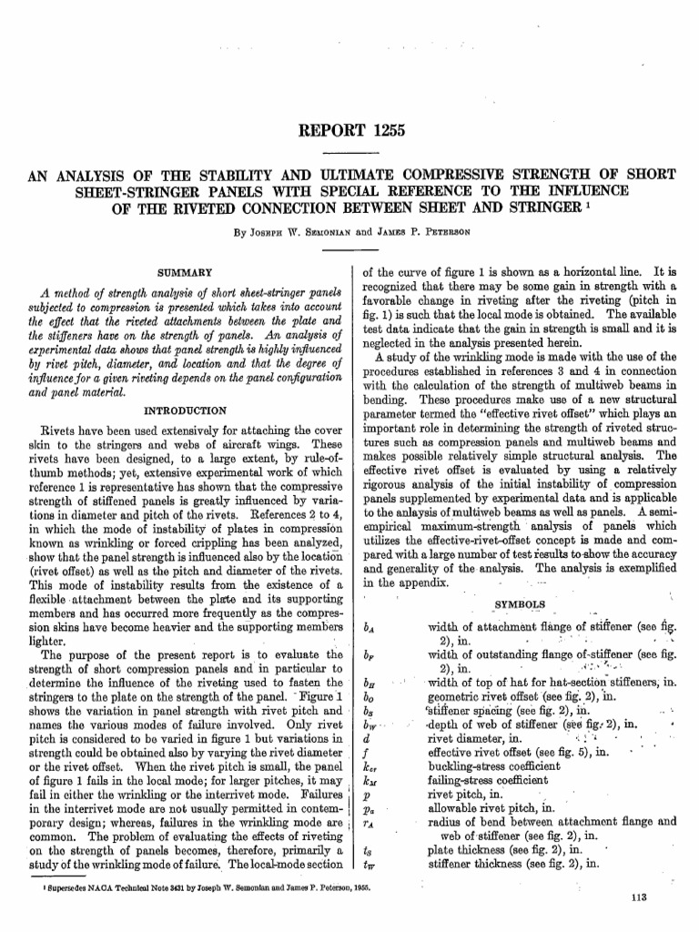 Naca Report 1255 | PDF