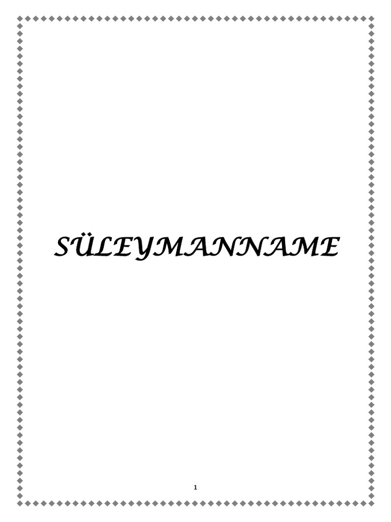 Suleyman Name | PDF