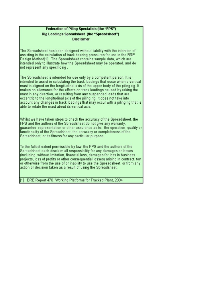 Rig Loading Spreadsheet | Download Free PDF | Crane (Machine) | Damages