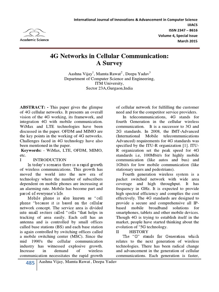 4G Networks | PDF | 4 G | Wi Max