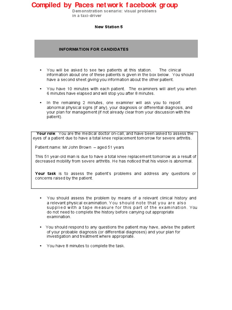 Station 5 All Sample Scenarios | PDF | Differential Diagnosis ...