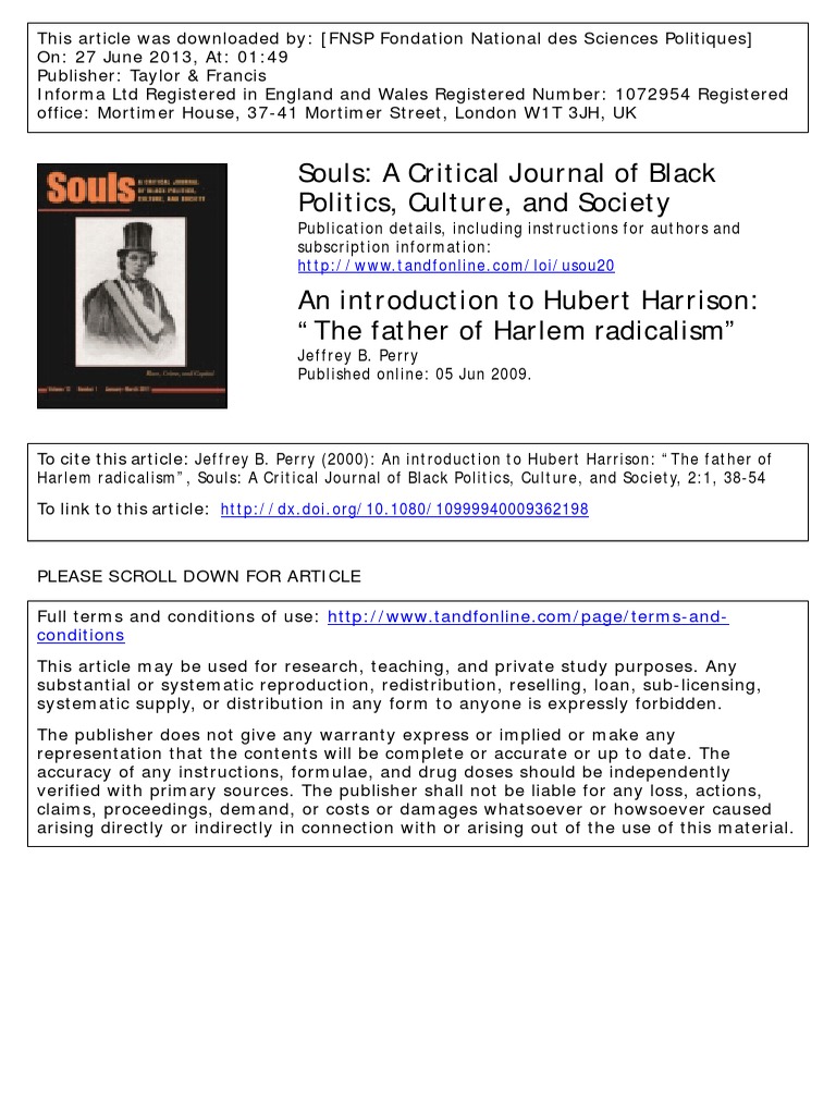 Hubert Harrison | PDF | General Fiction