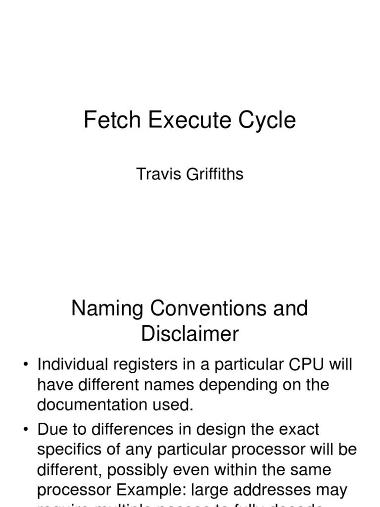 Fetch Execute Cycle | PDF | Central Processing Unit | Computer Data Storage