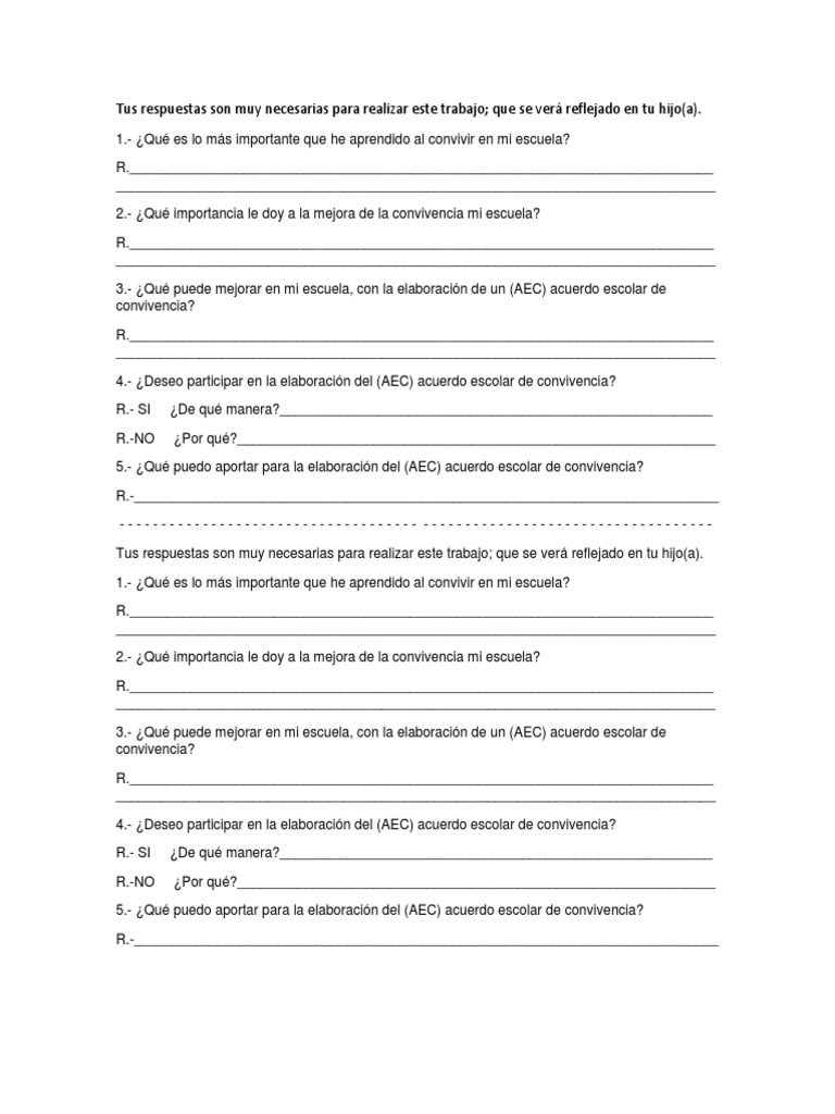 Encuestas para Padres | PDF