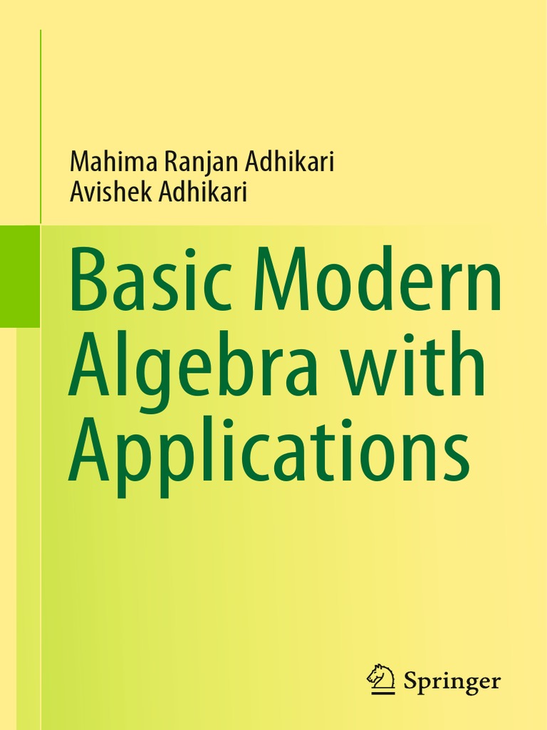 Basic Modern Algebra With Applications - Mahima Ranjan Adhikari | PDF ...