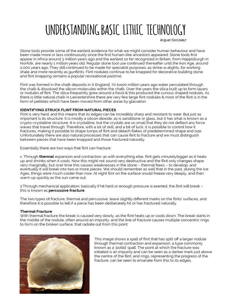 Understanding Lithic Technology v2 | PDF | Flint | Stone Age