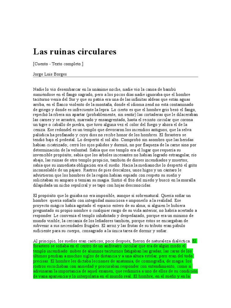 Las Ruinas Circulares | PDF