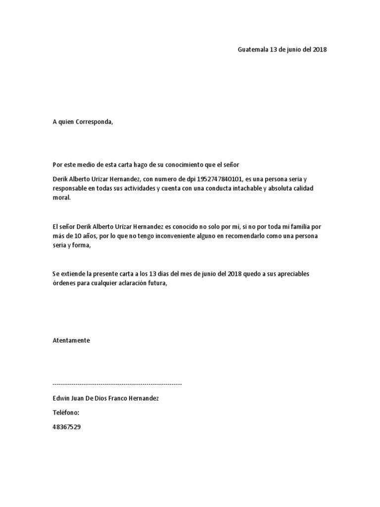 Cartas Machote | PDF