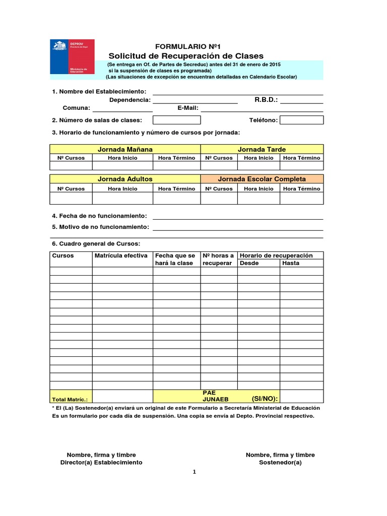 Formularios | PDF | Educación avanzada | Escuelas