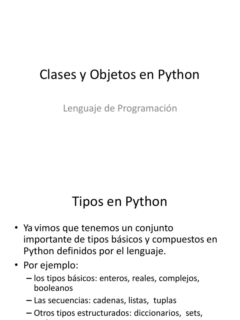 Clases y Objetos en Python | PDF | Objeto (informática) | Fracción ...