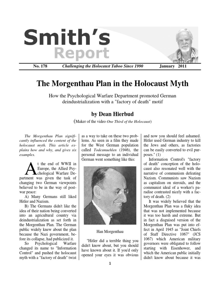 The Morgenthau Plan in The Holocaust Myth | PDF | Unrest | Violence