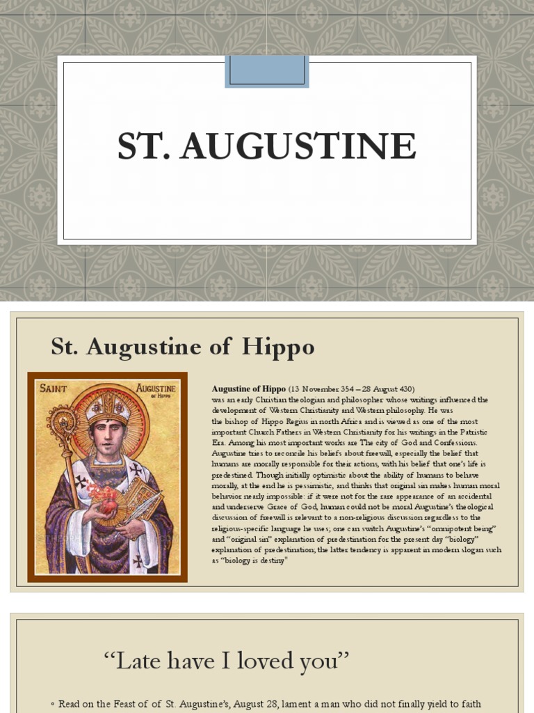 St. Augustine Life and Works | PDF