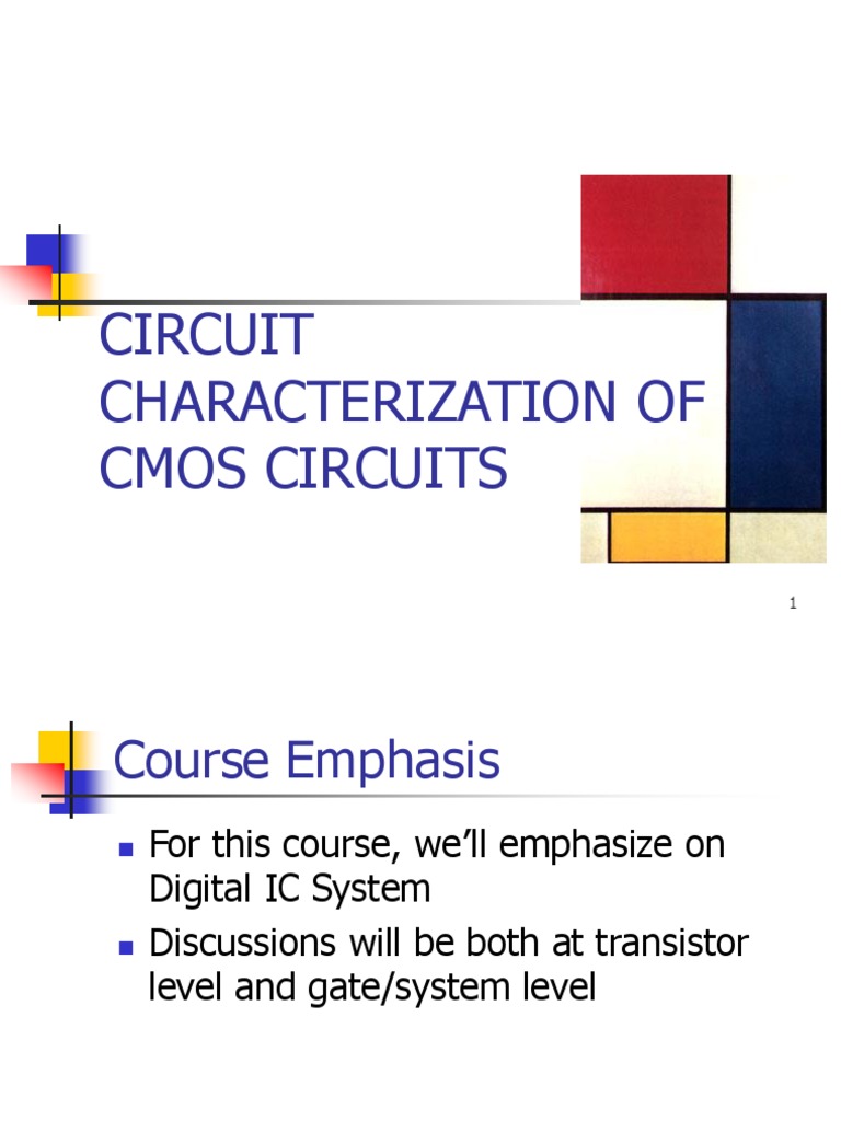 Chapter 1 - Circuit Characterization of CMOS Circuits | PDF | Cmos | Mosfet