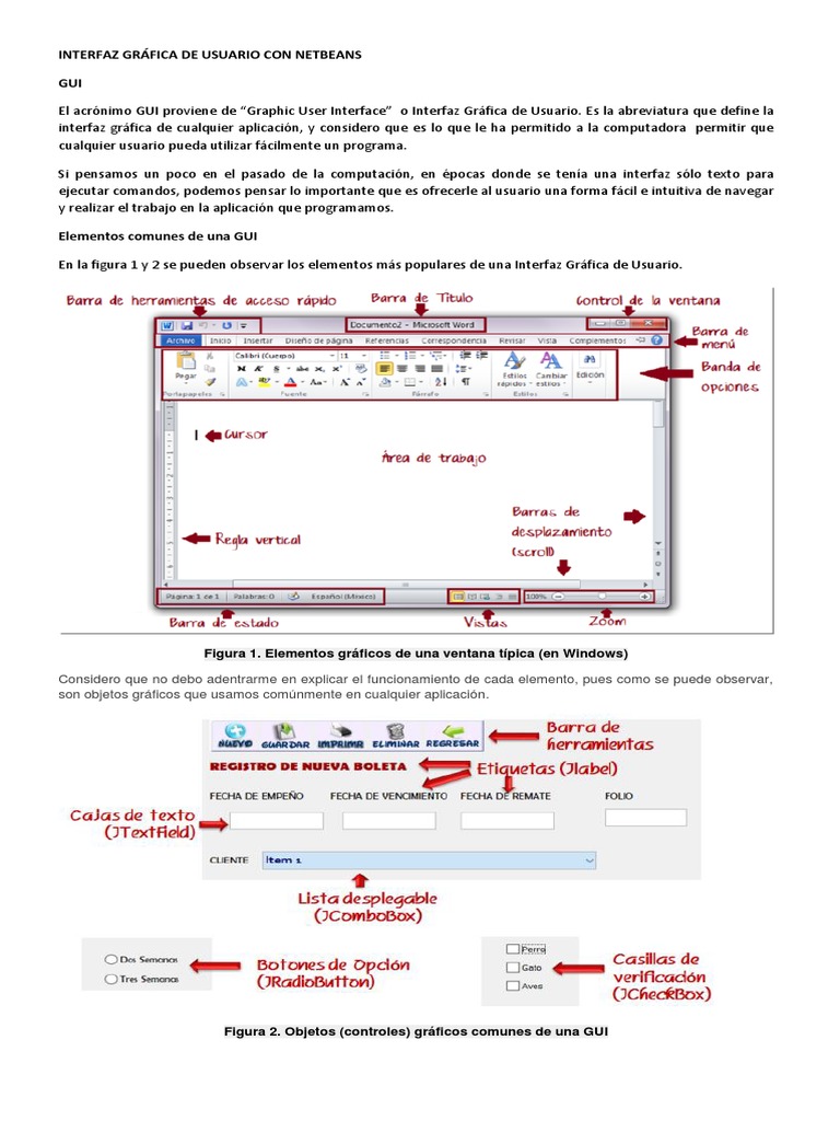 Interfaz Gráfica de Usuario Con Netbeans | PDF | Interfaces gráficas de ...