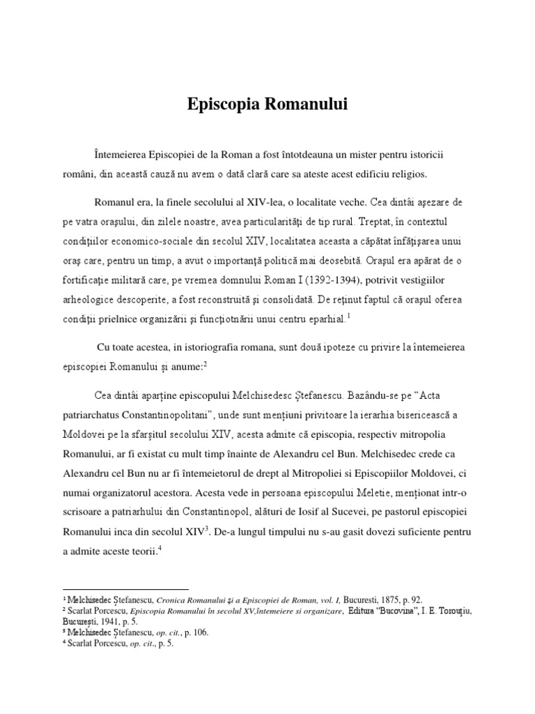 Episcopia Romanului | PDF
