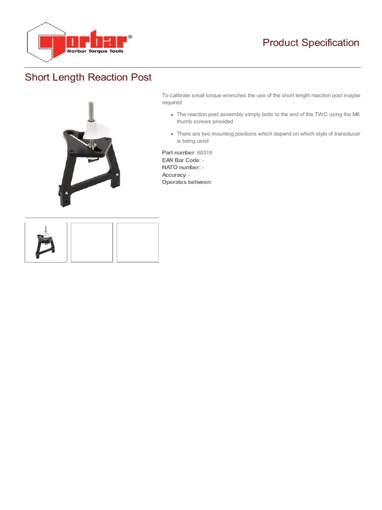 Torque Wrench Gauge Specification | PDF