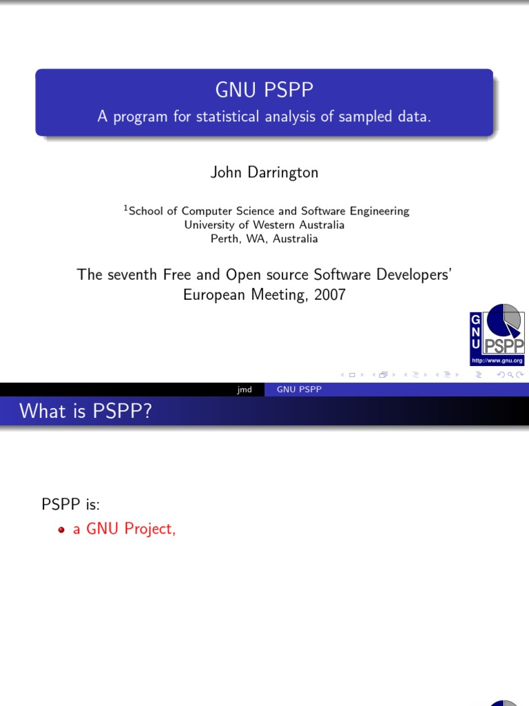 PSPP Tutorial | PDF | Spss | Gnu