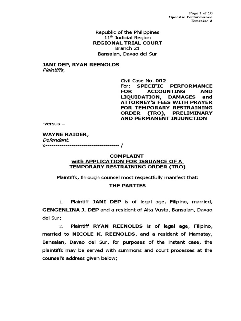 Specific Performance | Download Free PDF | Injunction | Damages