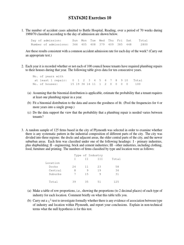 Stats Exercises | PDF | Statistical Hypothesis Testing | Confidence ...