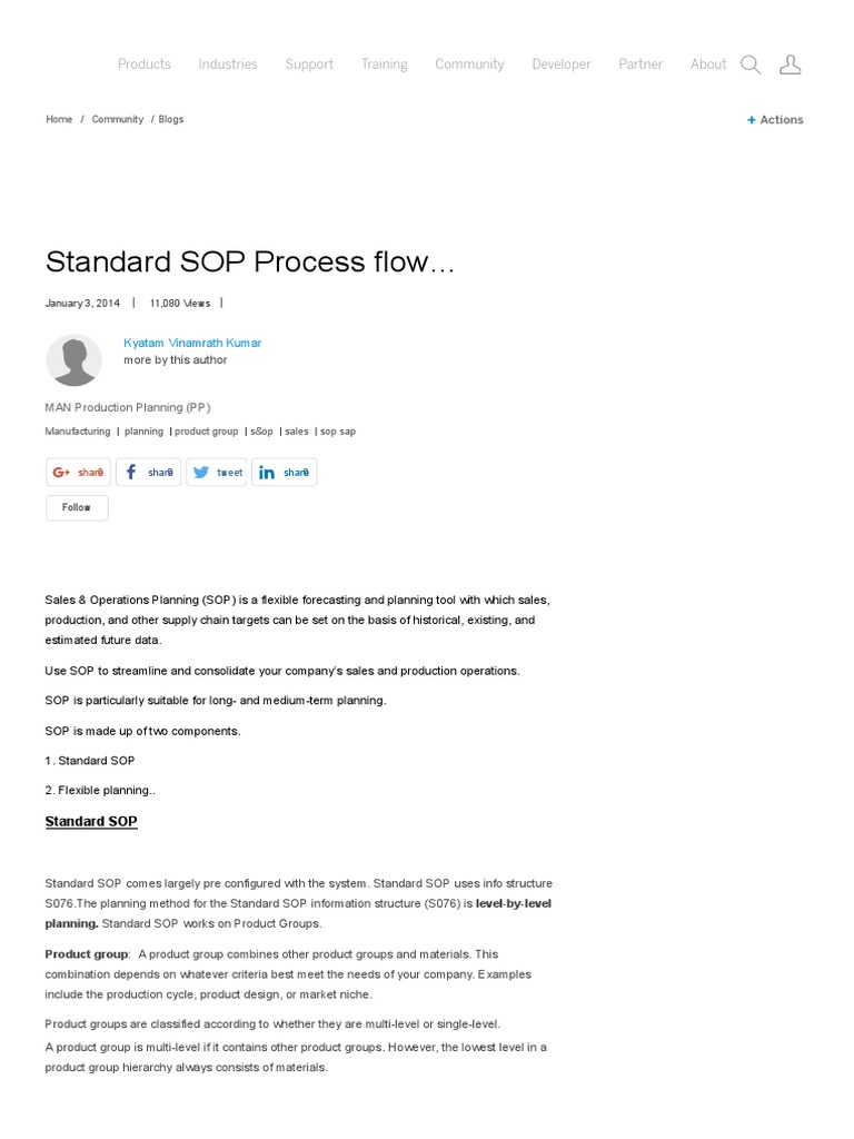 Standard SOP Process Flow | PDF | Economies | Computing