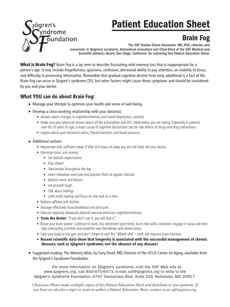 Brain Fog PDF | PDF | Memory | Anxiety
