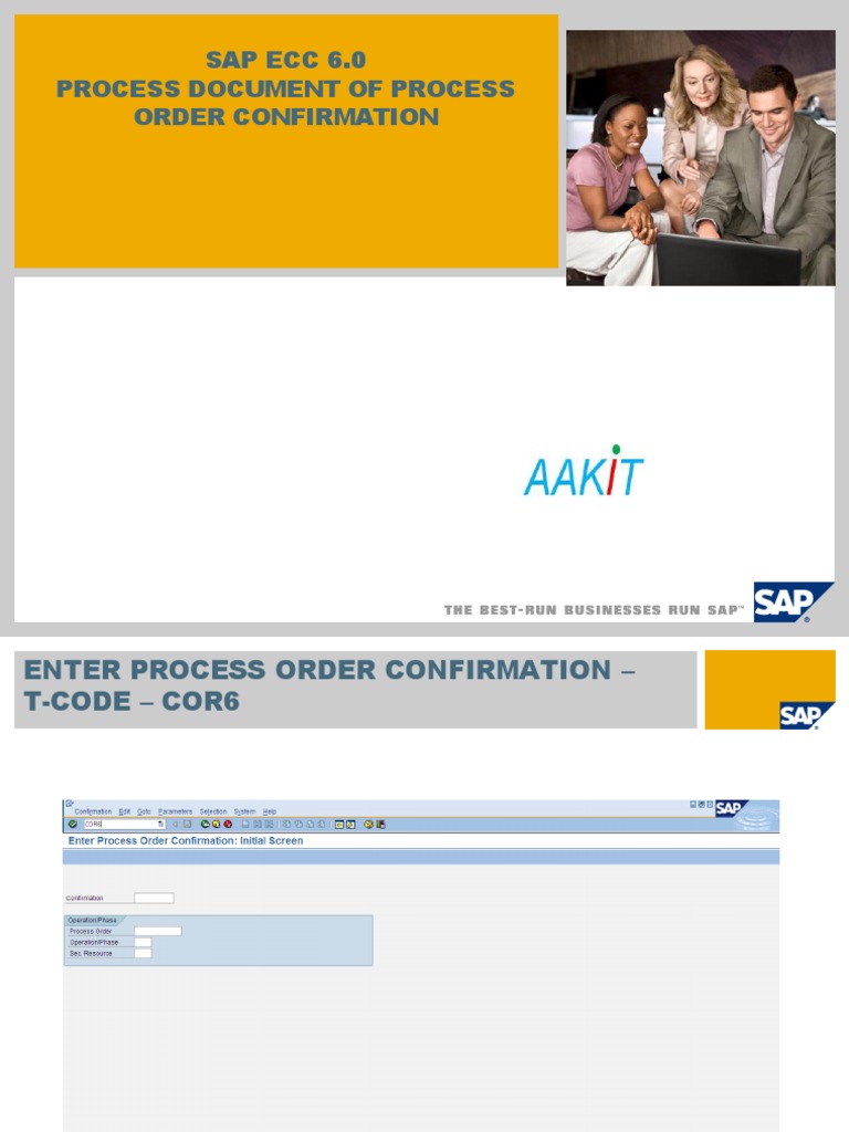 Process Order Confirmation | PDF