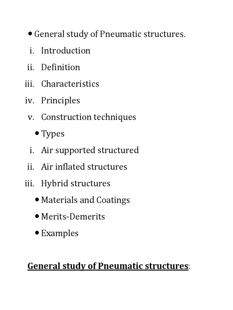 General Study of Pneumatic Structures | PDF | Atmosphere Of Earth ...