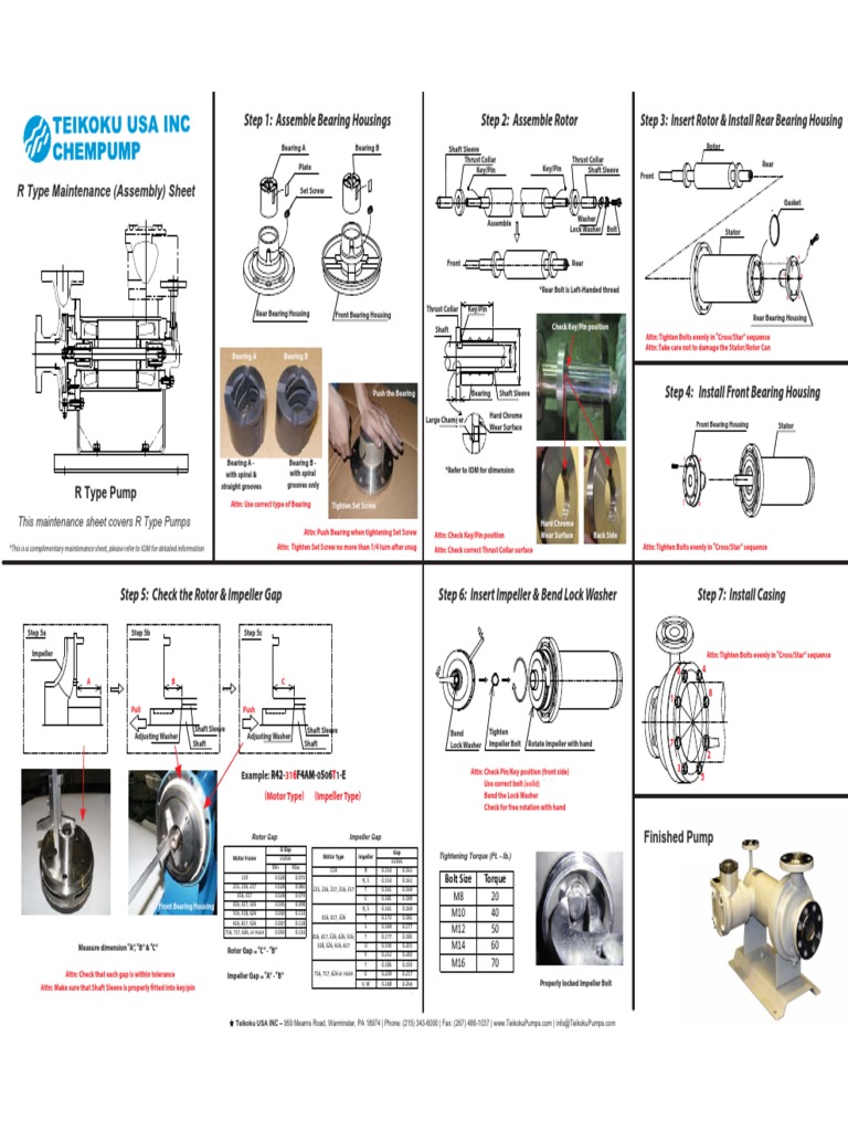 LE Series Pump Assembly Guide | PDF | Screw | Bearing (Mechanical)