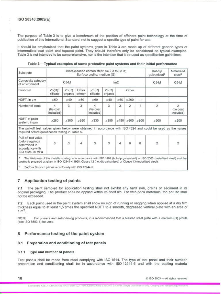 Normas ISO 20340 (Parte 2)