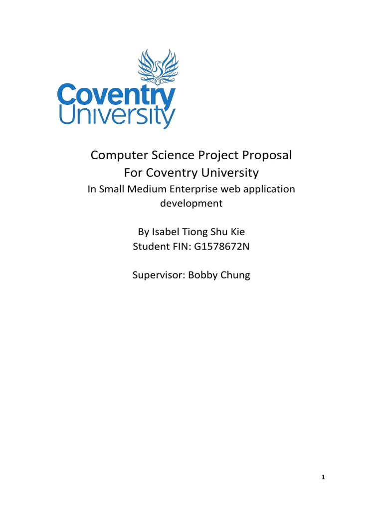 Computer Science Project Proposal For Coventry University | PDF | Use ...