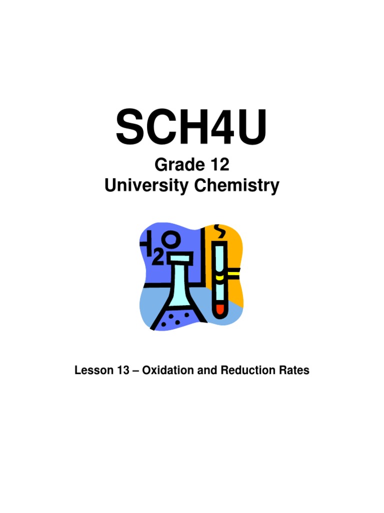 SCH4U - Unit 4 - Version C | PDF | Redox | Electrochemistry