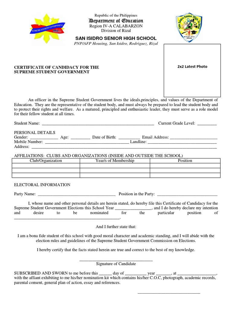 Coc For SSG of Any Position | PDF | Government | Social Institutions