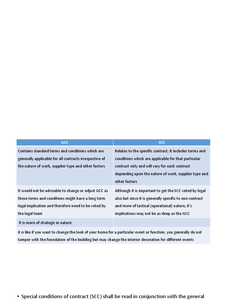 Gcoc Vs Scoc | PDF | Contractual Term | Specification (Technical Standard)