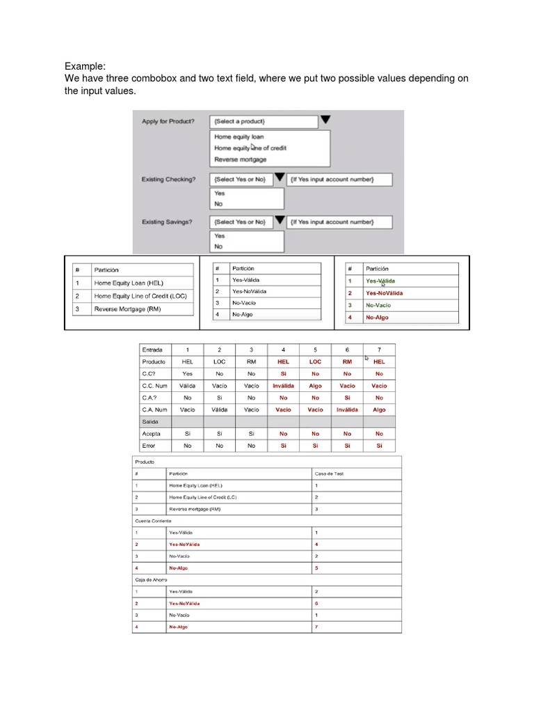 Example: We Have Three Combobox and Two Text Field, Where We Put Two Possible Values Depending ...